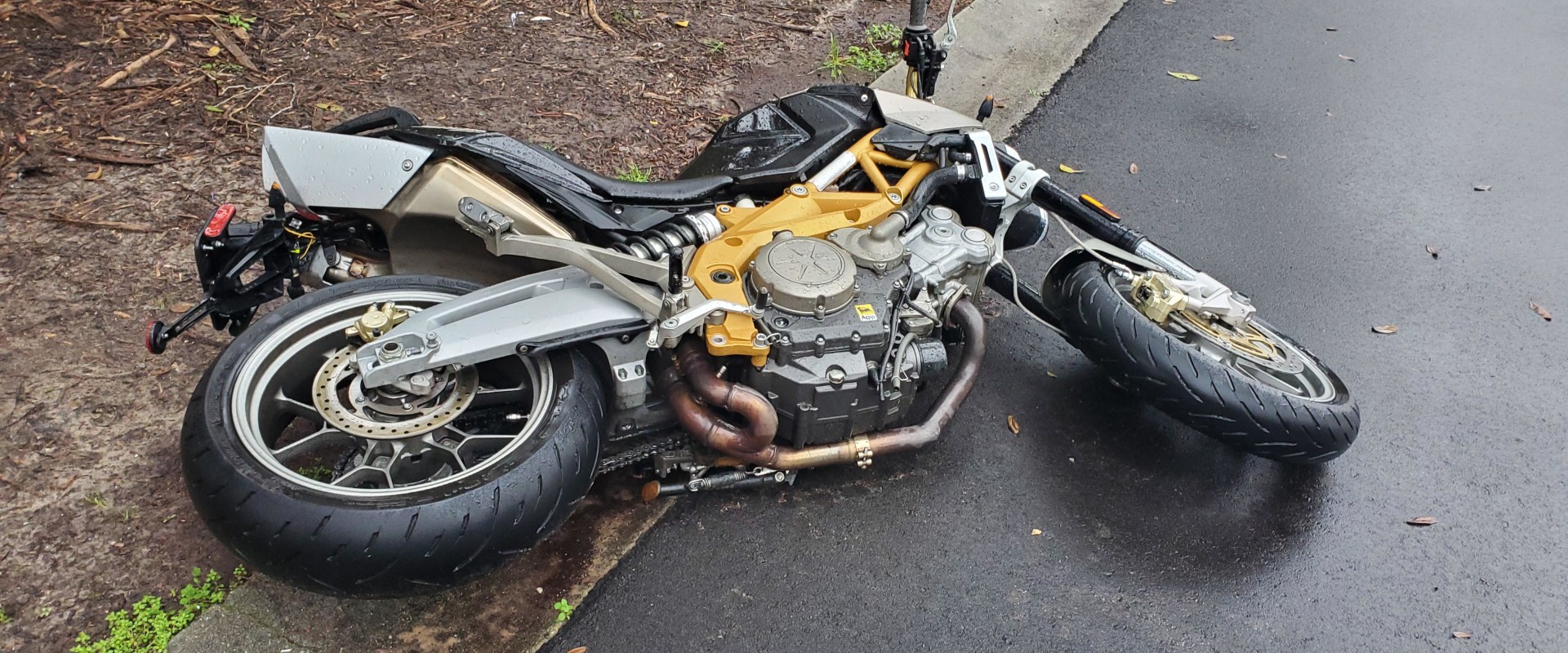 What Happens When a Motorcycle Lays on Its Side?